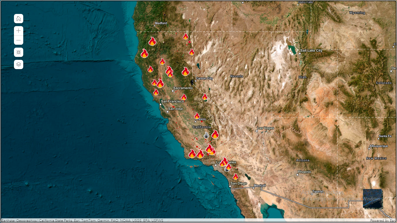 Mapa Actual De Incendios Forestales En California TOP NEWS Co.